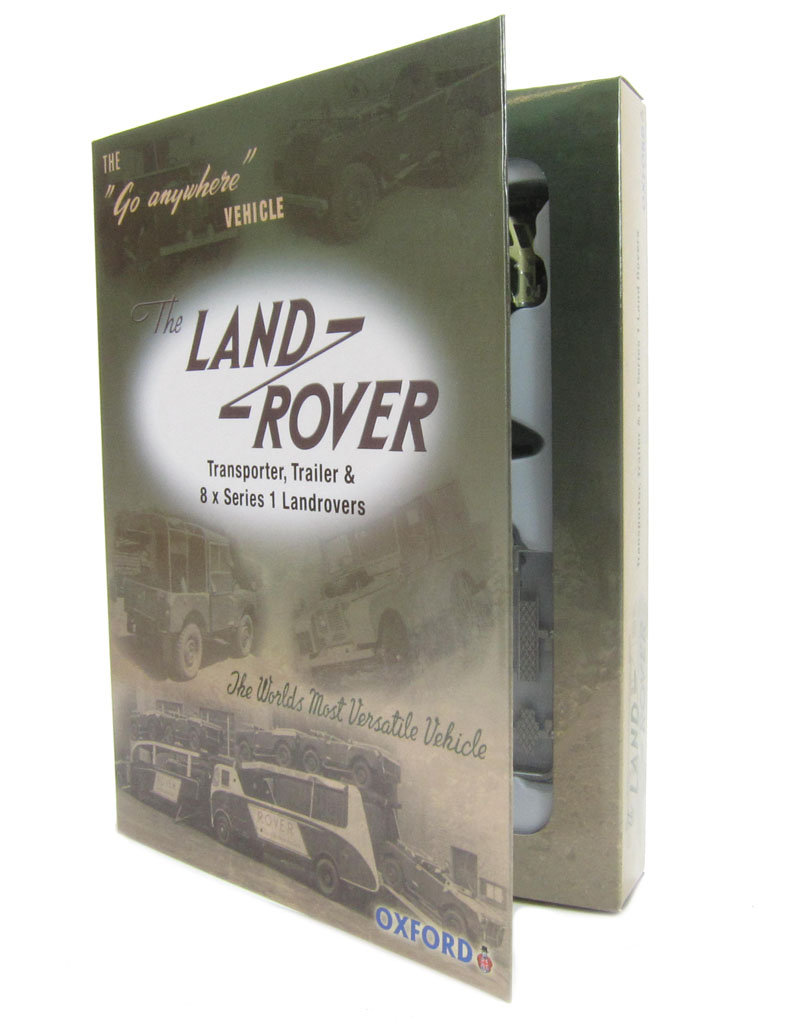 Oxford Diecast 76SET16 Land Rover Transporter set with - Hattons
