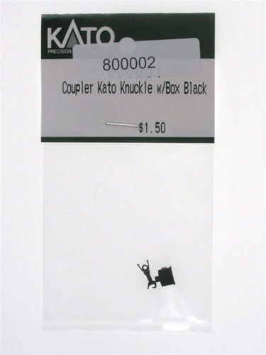 Kato 800002 Black Body Mount Knuckle Coupler and Box