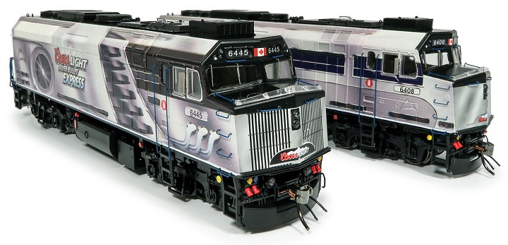 Rapido Trains North America 80061RNA F40PH-2D EMD set 6408 & 6445 of the