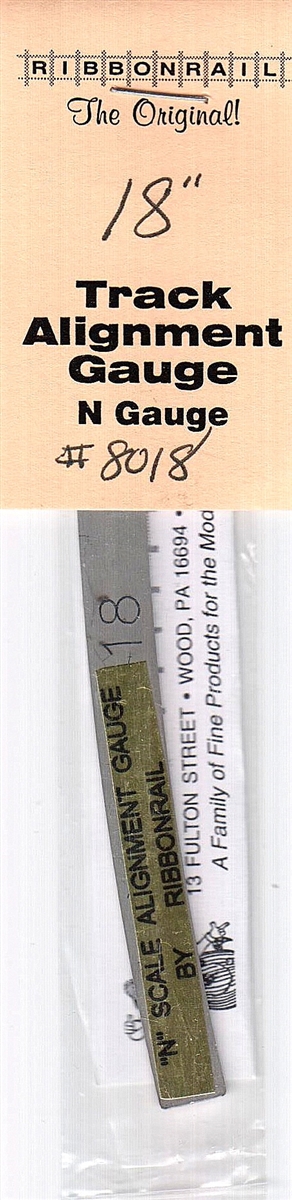 Ribbon Rail 8018RBB 5" Track Alignment Gauge, Curved 18" - Hattons