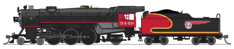 Broadway Limited Imports 8061BRO Heavy Pacific 4-6-2 ATSF 3449 Warbonnet