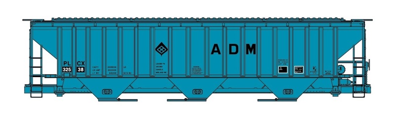 Accurail 81143ACU PS Covered Hopper Kit, Archer-Daniels-Midland #32538 ...