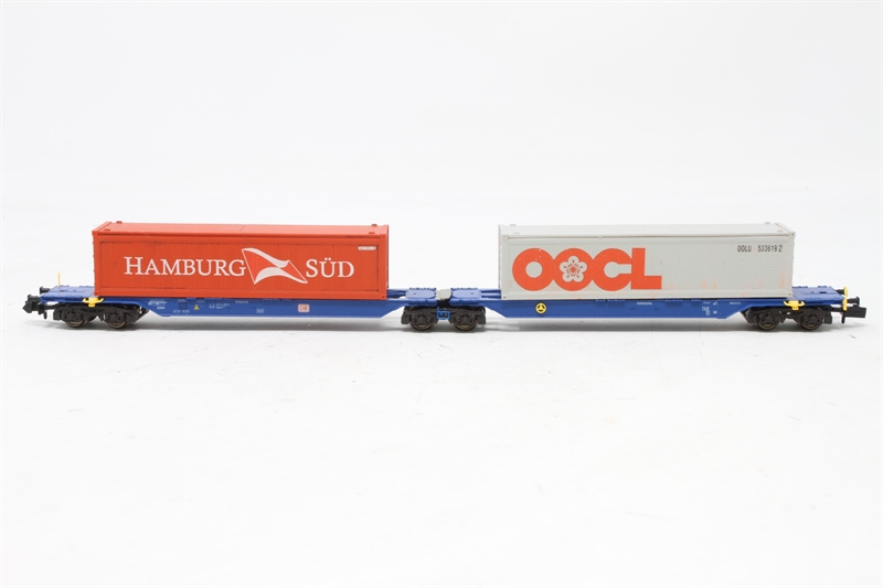 Fleischmann 825301 Flat container double wagon container car of the DB