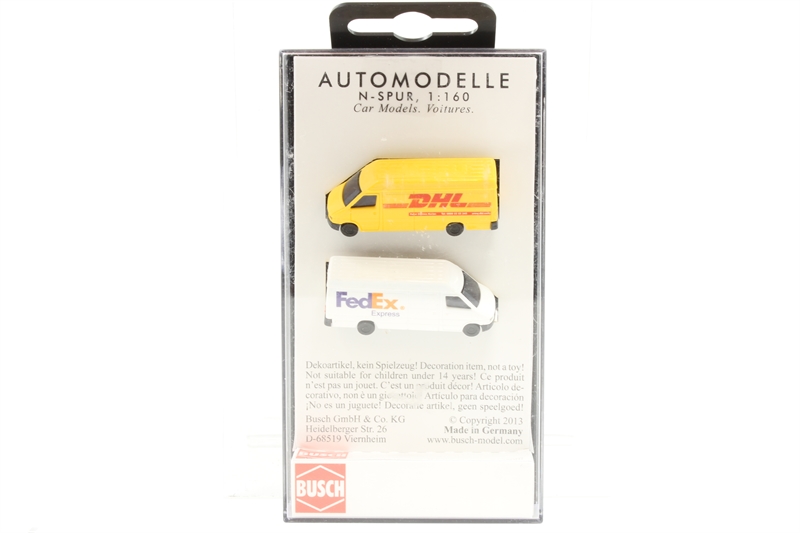 Busch 8304BUH Mercedes Sprinter Vans DHl & FedEx - Hattons