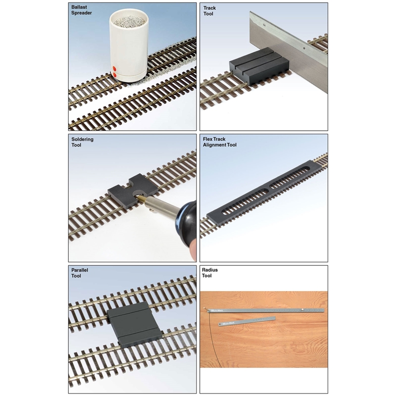 Micro-Mark 84114 Deluxe 7-Piece HO Track Laying Set - Hattons