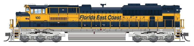 Broadway Limited Imports 8419BRO SD70M-2 EMD FEC 102 Blue Yellow