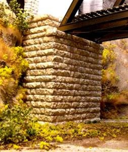 Chooch Enterprises 8445CHO Deep Cut Stone Bridge Pier - Hattons