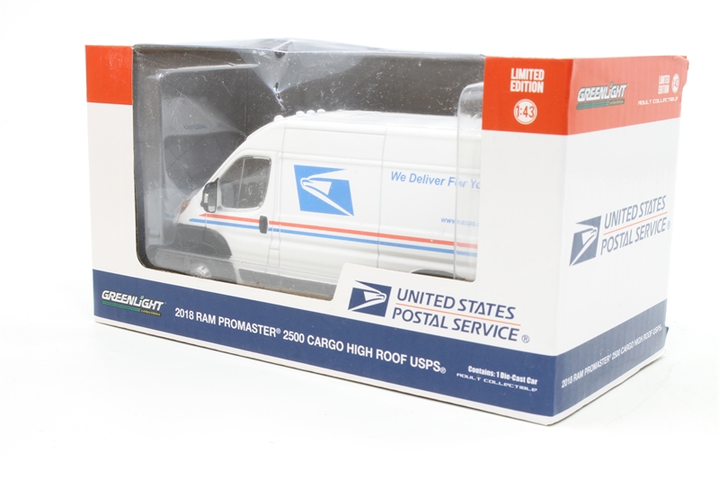 Greenlight 86154 2018 Ram Promaster 2500 cargo high roof USPS