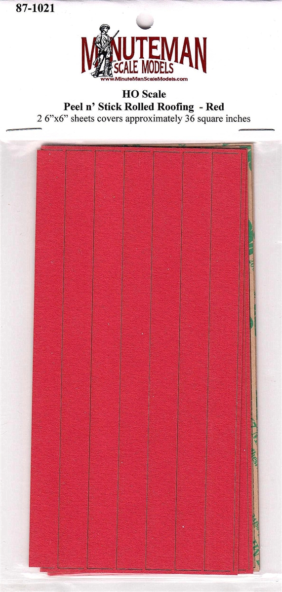 Minuteman Scale Models 87-1021MISM Peel n' Stick Rolled Roofing Sheets ...