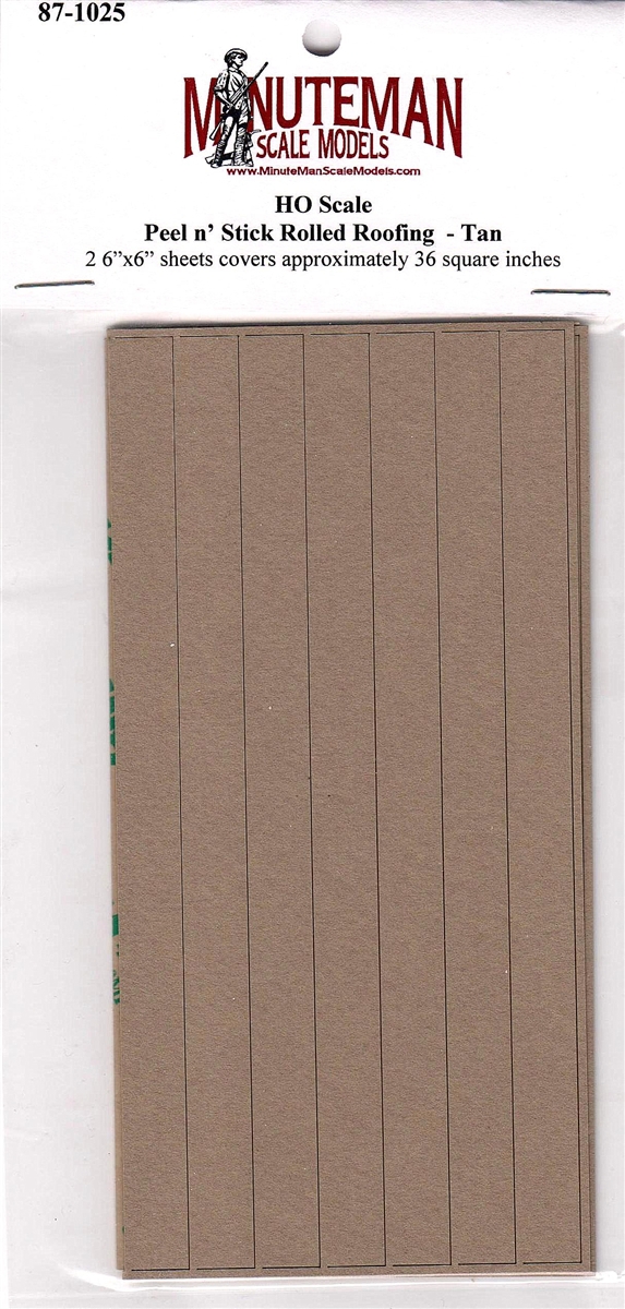 Minuteman Scale Models 87-1025MISM Peel n' Stick Rolled Roofing Sheets ...