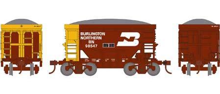 Roundhouse Products 87118ROU 24' Ribbed Ore Car with Load, Burlington
