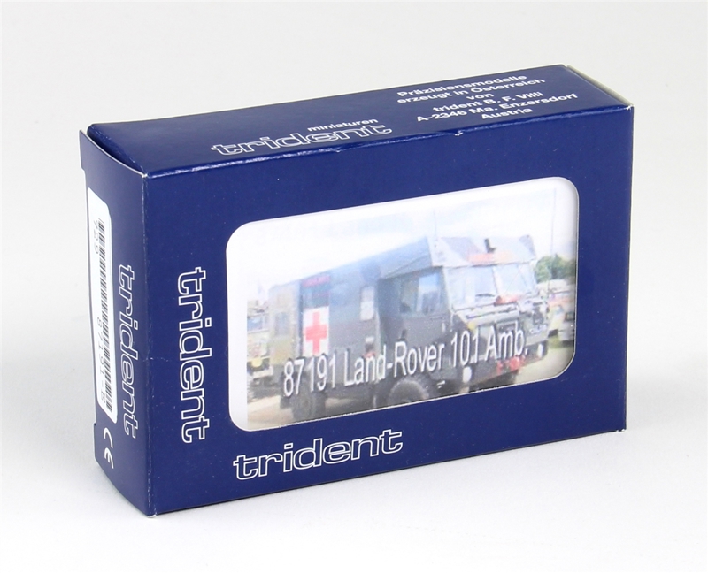 Trident Miniatures 87191TDT Land Rover 101 Amb - HO-Scale
