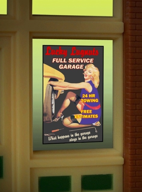 Miller Engineering 9040MLG Lugnuts Window Sign