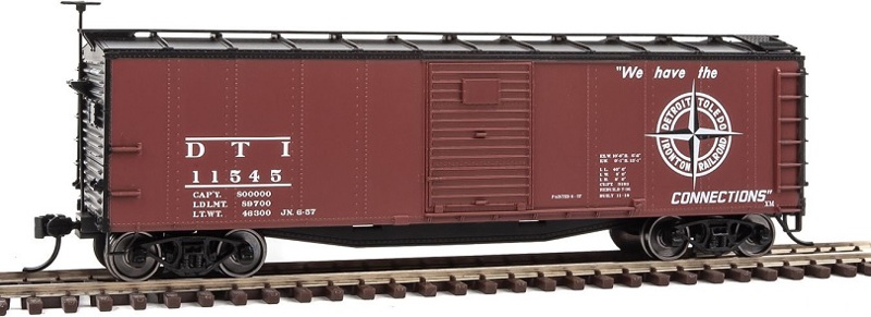 Walthers 910-40808 40' Rebuilt Steel Box Car, Detroit Toledo and ...