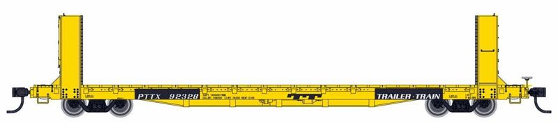 Walthers 910-5822 60' Bulkhead Flat Car, Trailer Train (Yellow) 92333