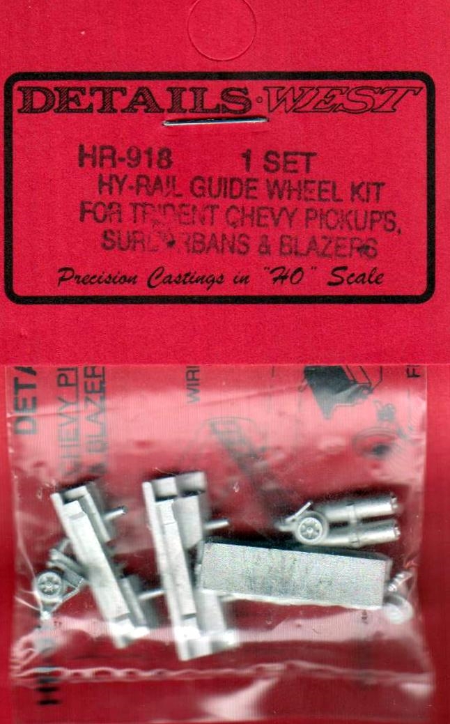Details West 918DTW Hy-Rail Guide Wheel Kit for Trident Chevy Pickups,