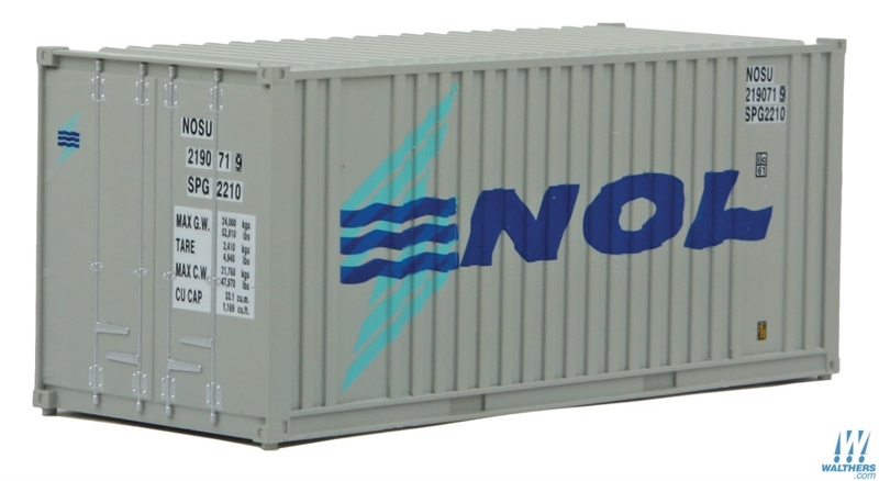 Walthers 949-8015 20' Container with Flat Panel, NOL