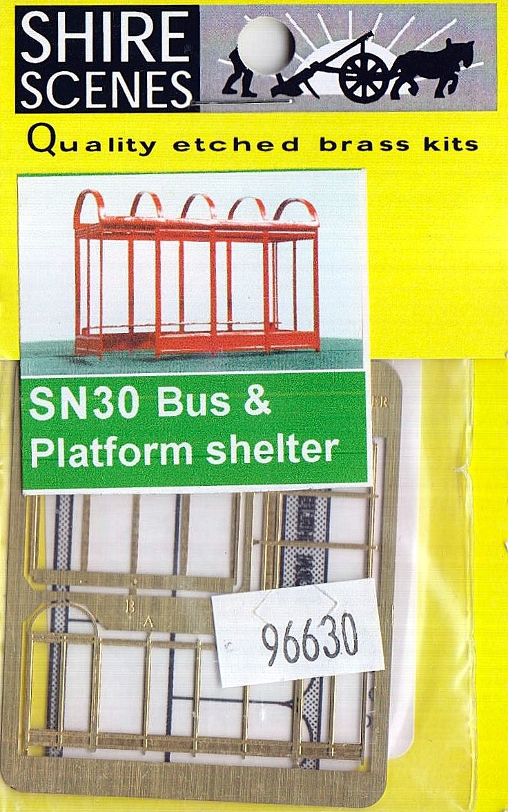 N Scale Architect 96630NSAR Shire Scenes (SN30) Bus and Platform Shelter