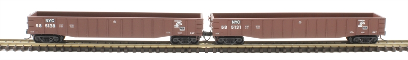 Micro-Trains 98300200 50' 15 panel fishbelly side fixed end gondola of