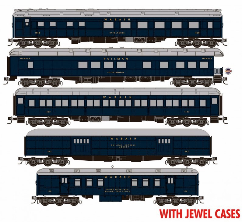 Micro-Trains 98302211M-T Wabash Cannonball Heavyweight Passenger Set