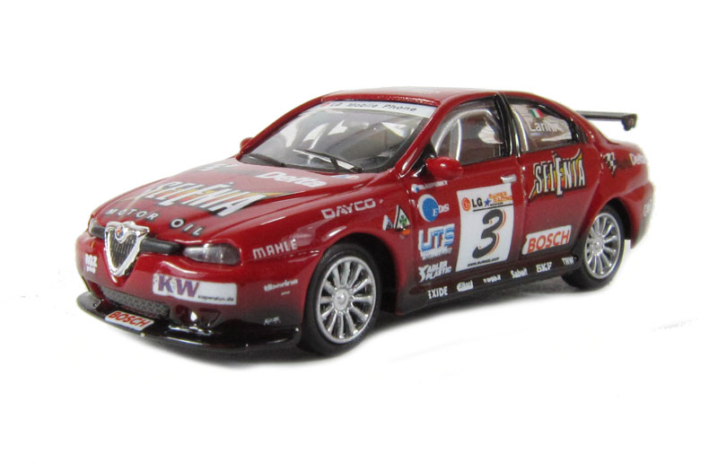 Busch 9838840BUS Alfa Romeo 156 Gta Rally in red HO scale