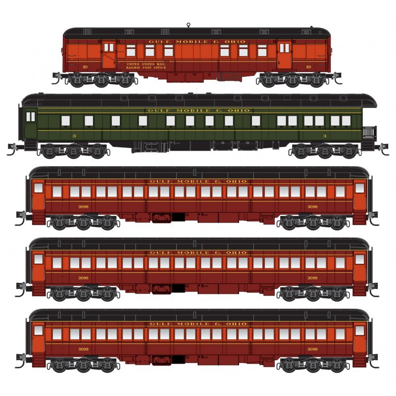 Micro-Trains 99301792 Pullman heavyweight assortment of the Gulf Mobile ...