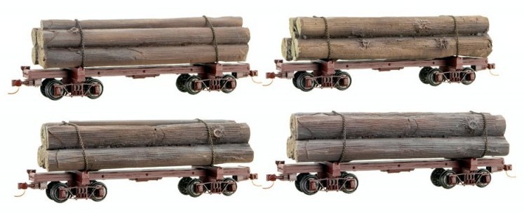 Micro-Trains 99400952M-T Log Car with Load (4-Pack)