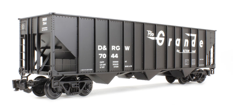 Aristocraft A41404P 3-bay 100-ton coal hopper - D&RGW