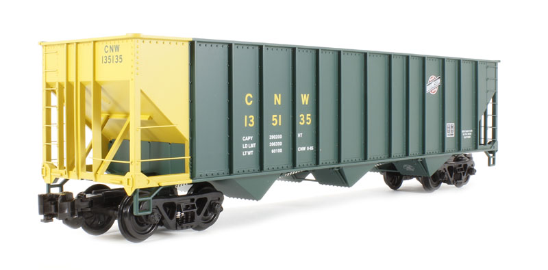 Aristocraft A41410P 3-bay 100-ton coal hopper - Chicago&NW