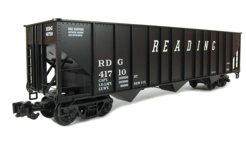 Aristocraft A41423P 3-bay 100-ton coal hopper - Reading