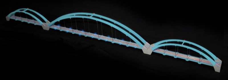 Gordon Cable Stay AR60-NZ 60" Triple Arch Bridge Kit - Hattons