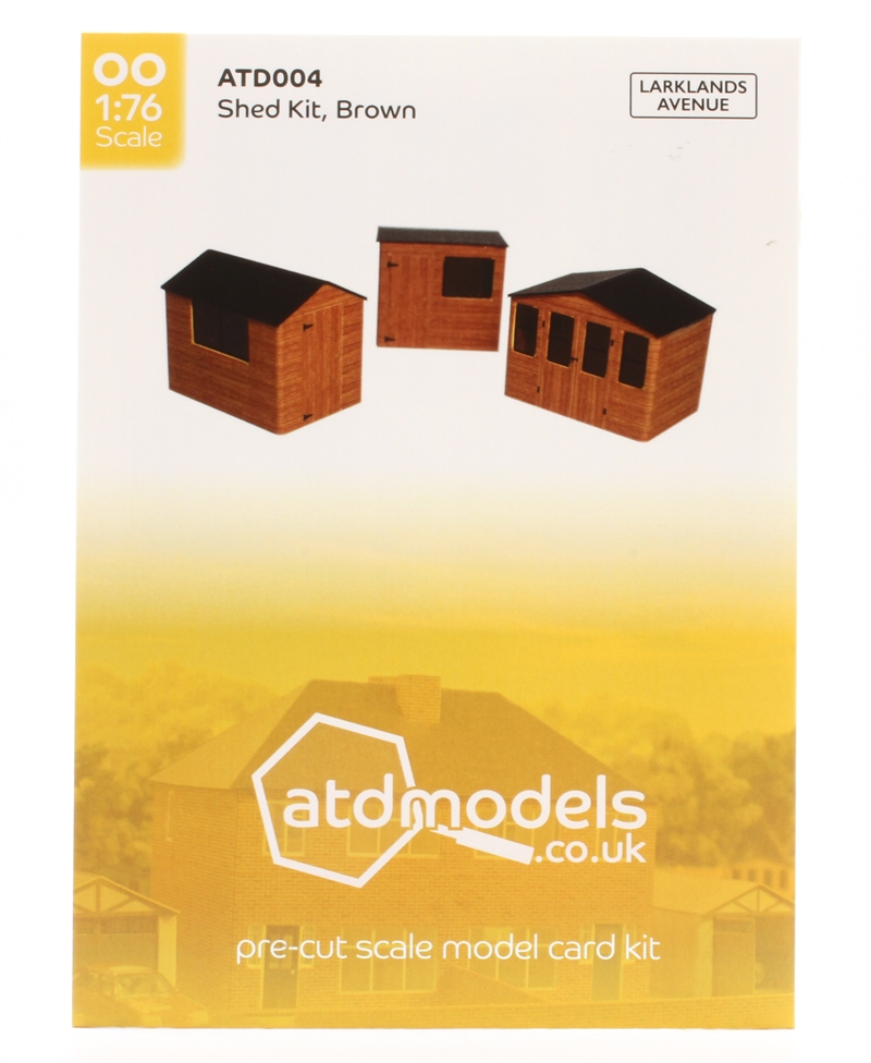 ATD Models ATD004 Brown sheds - pack of three - card kit - Hattons