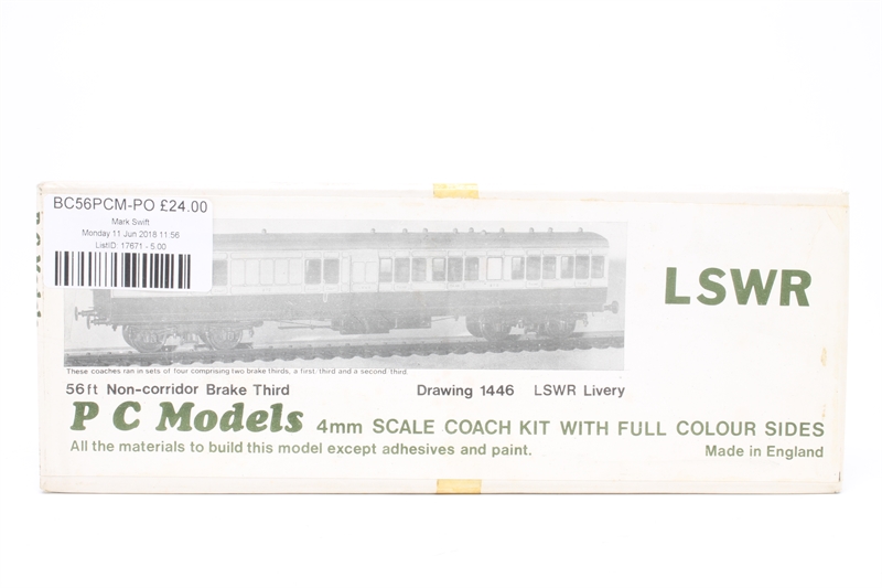 PC Models BC56PCM LSWR 56' Corridor Brake Composite Kit - Hattons