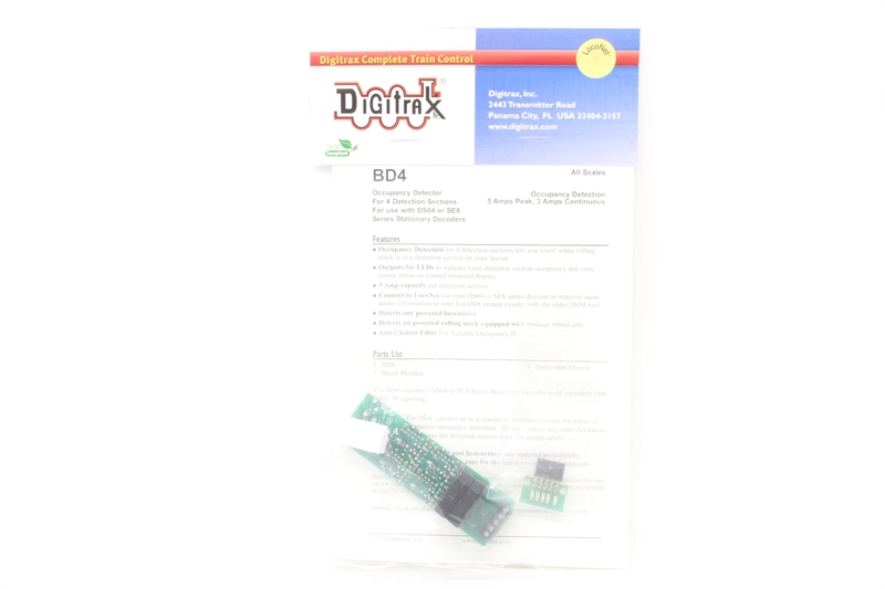 Digitrax BD4 Quad occupancy detector
