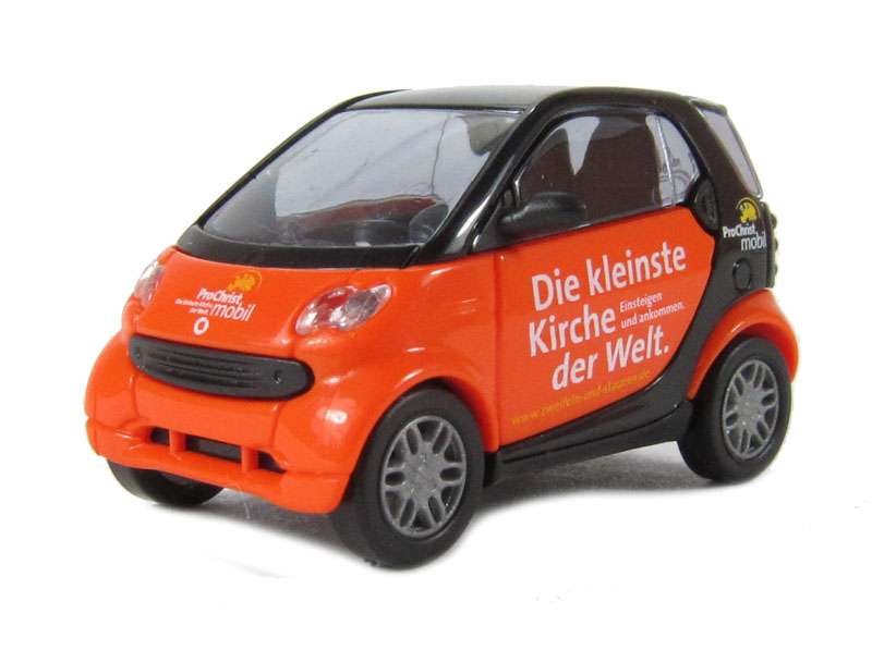 Busch 48963BUS Smart car in orange & black HO gauge