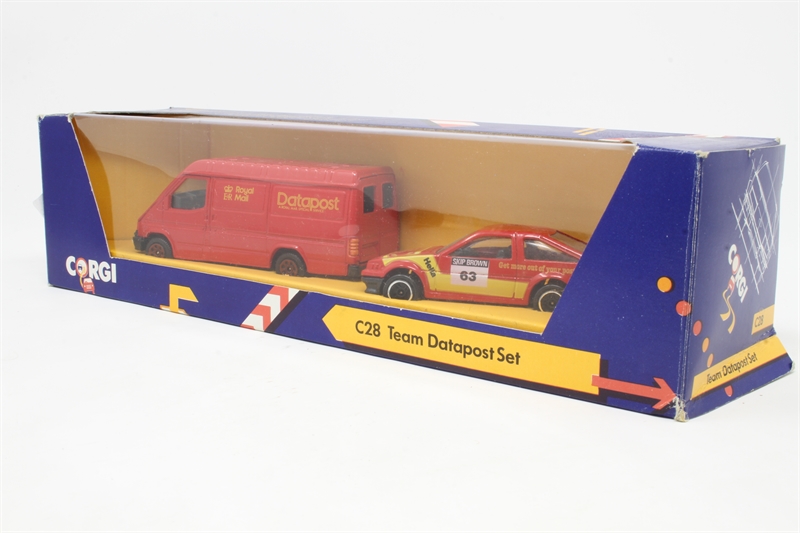 Corgi C28 Team Datapost set, Post van and racing car - Hattons