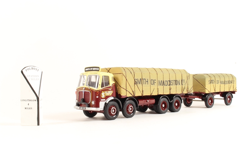 Corgi CC11505 AEC Mk V 8-wheel Flatbed & Trailer with Sheeted Loads