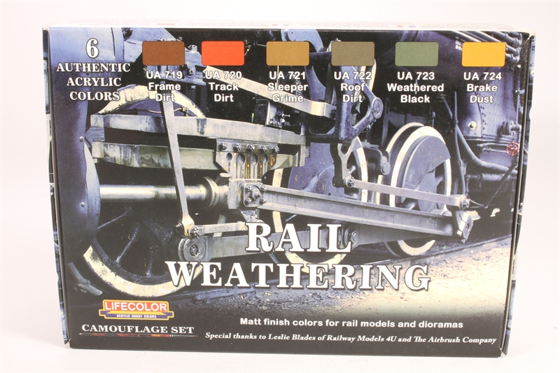 Lifecolor CS21 Rail Weathering set - 6 x acrylic colours