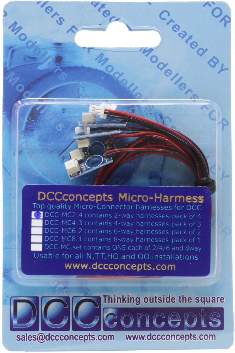 DCC Concepts DCC-MC2-4 Micro Harness with two way connectors - pack of