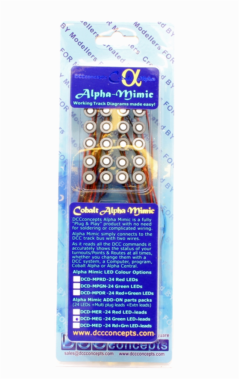 DCC Concepts DCD-MEG Alpha Mimic - additional LEDs and leads - green
