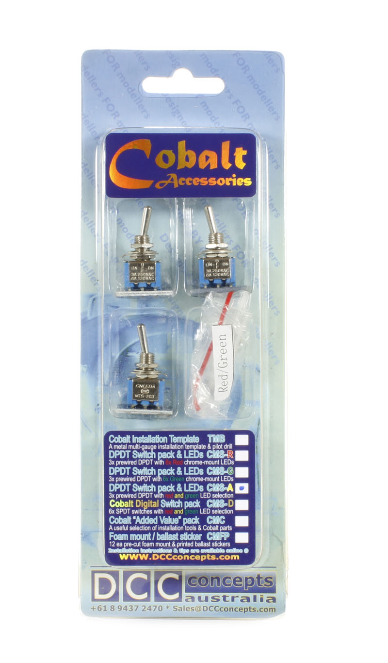 DCC Concepts DCP-CMS-A Cobalt DPDT switch pack for panel - Hattons