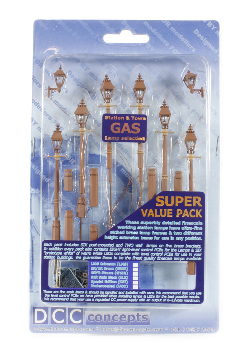 DCC Concepts DML-GWRGVP 6 upright lamps and 2 wall lamps - - Hattons