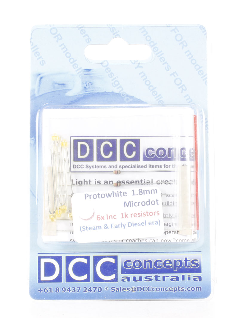 DCC Concepts LED-PWD 1.8mm Microdot LED Prototype White x 6