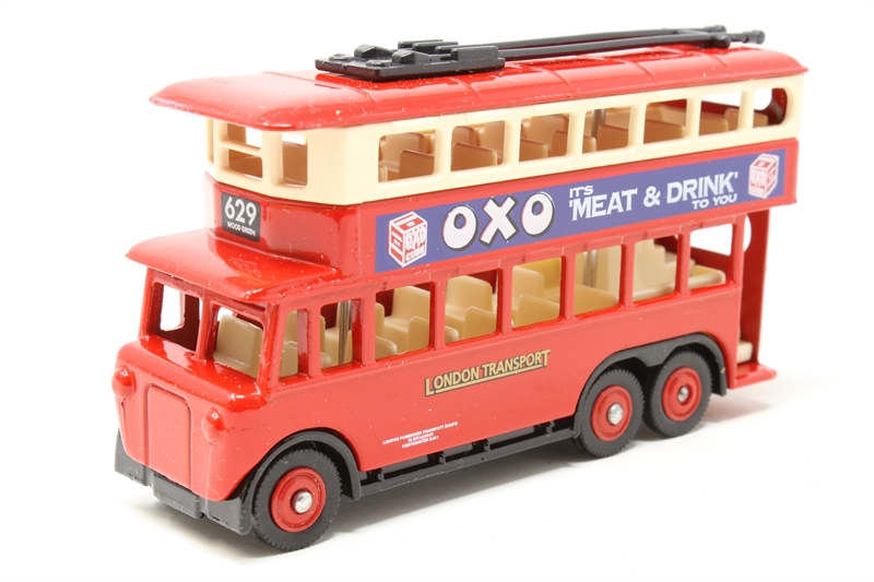 Lledo DG41016 1928 Karrier E6 trolley bus - 'Oxo' - Hattons