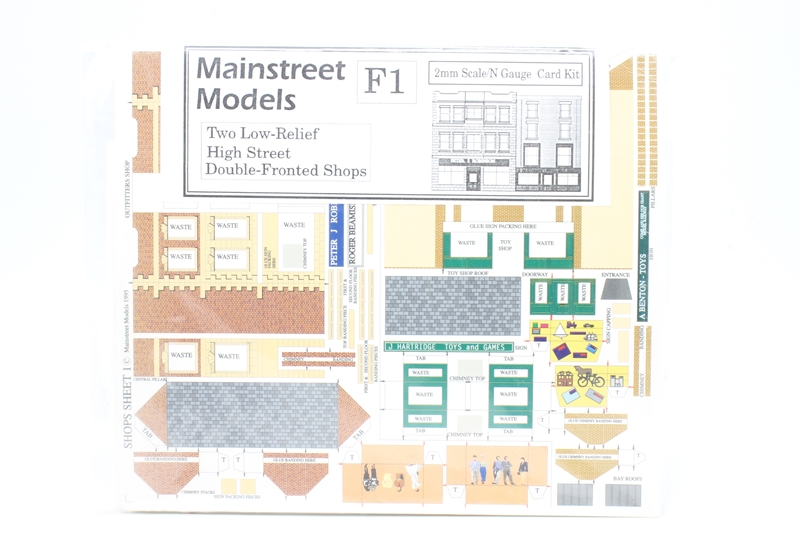 Mainstreet Models F1Main Two Low-Relief High Street Double Fronted Shops