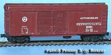 Fine N Scale FNR-2008 40' PRR X-31A boxcar - undecorated undecorated