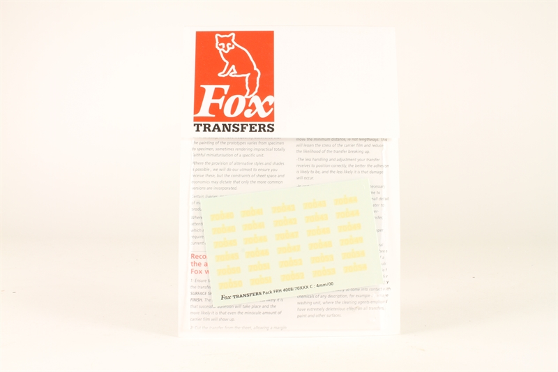 Fox Transfers FRH4008-70C Cabside Numbering for BR Standards 70040-70054