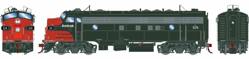 Athearn G19592 FP7A EMD 118 of the Amtrak