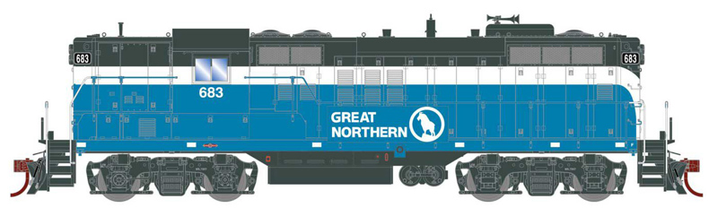 Athearn G82275 GP9 EMD 683 of the Great Northern