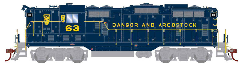 Athearn G82345 GP7 EMD 68 of the Bangor and Aroostook - - Hattons